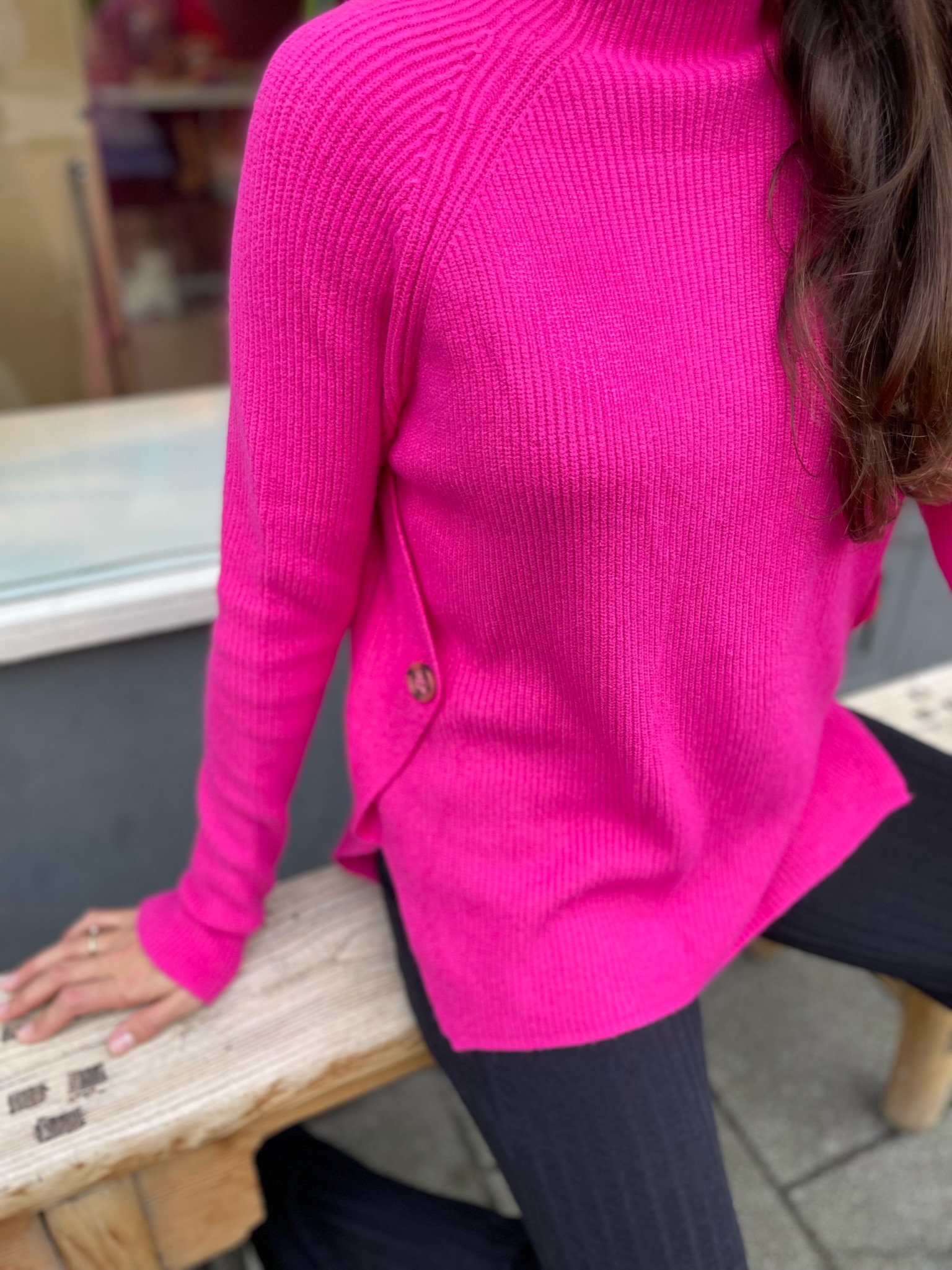 Trui met Knopen | Roze | One Size | 2900012241010