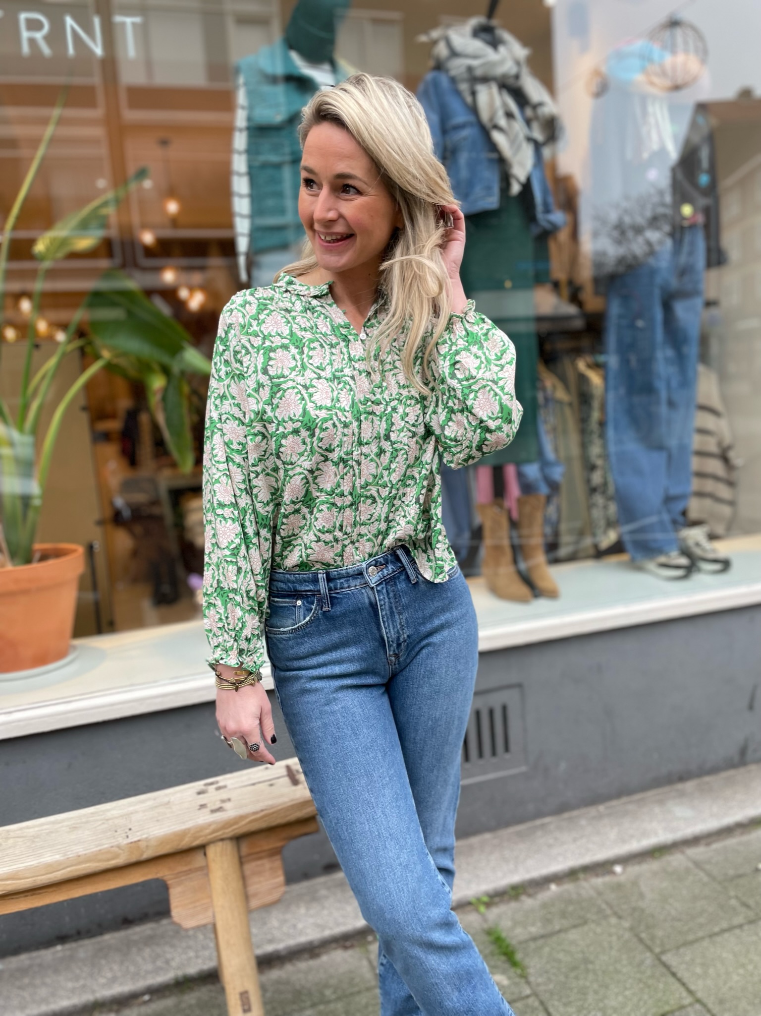 Blouse Anne | Groen | S | 2900012629023