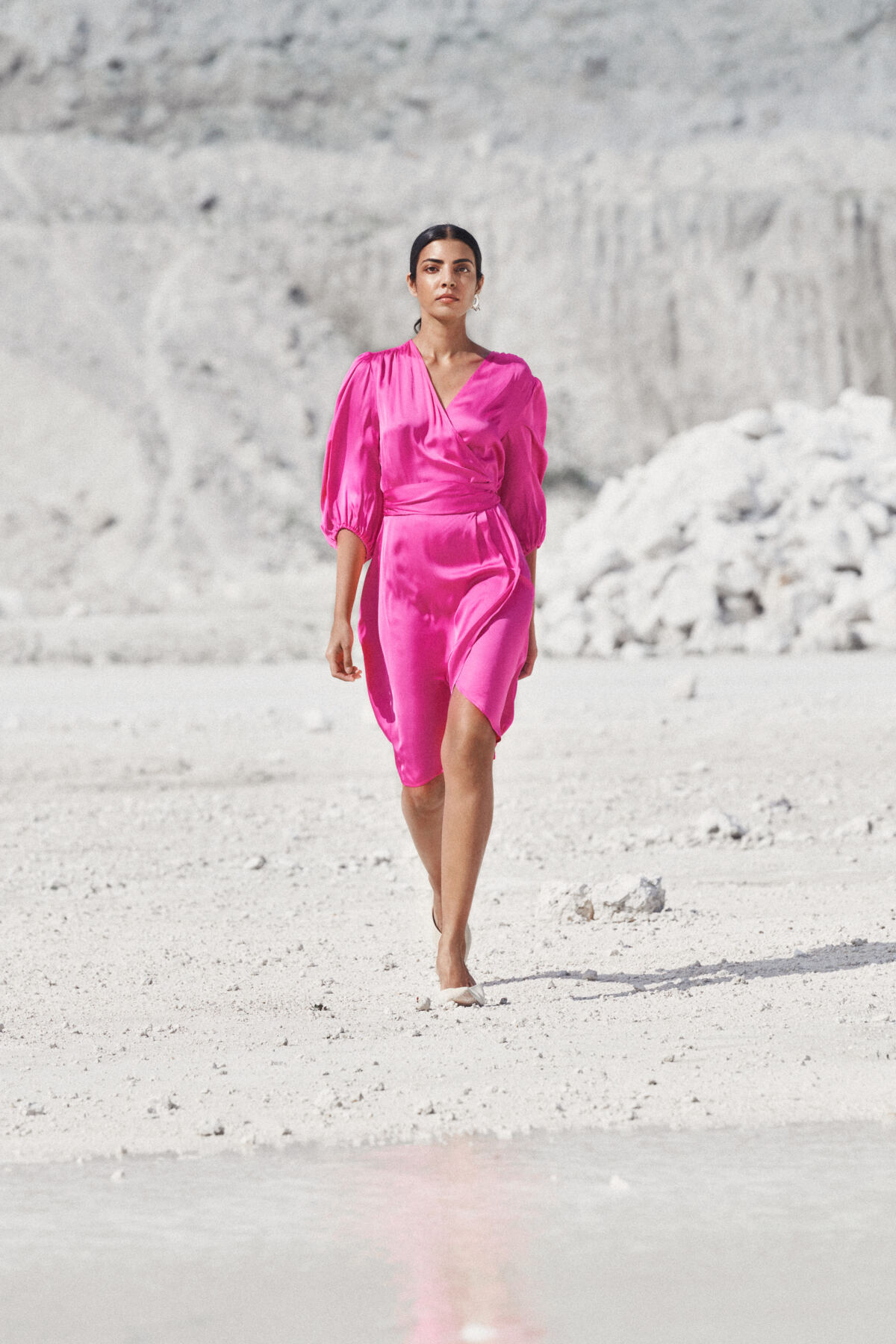 Eline Wrap Dress | Roze | L | 2900013182046