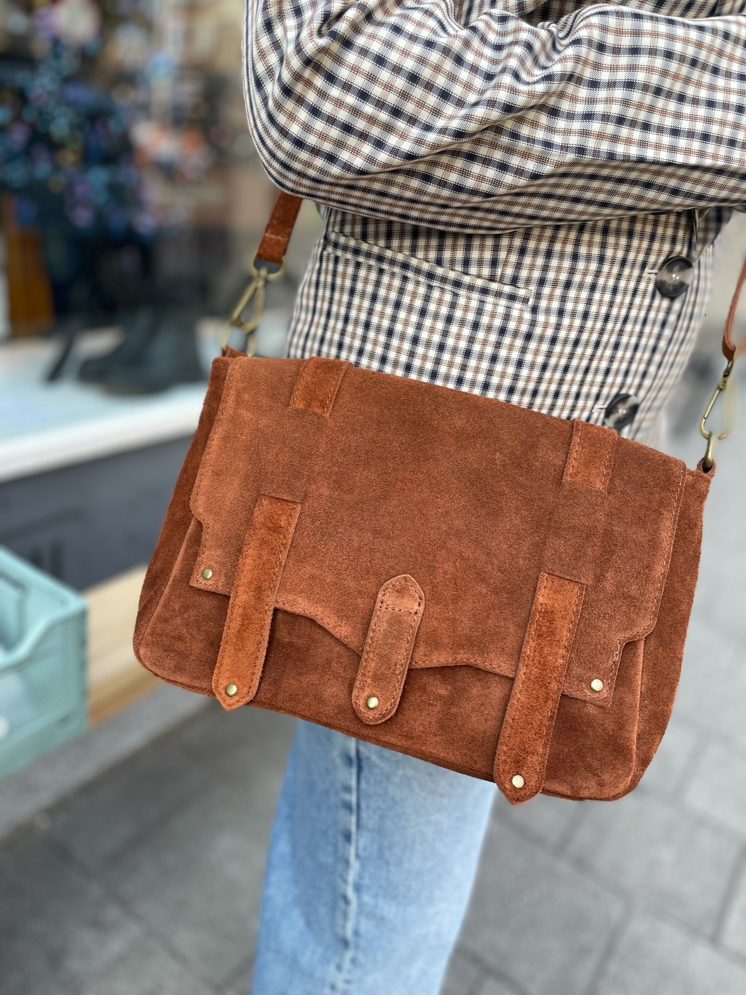 Suede tas Emma | Beige | One Size | 2900011062012