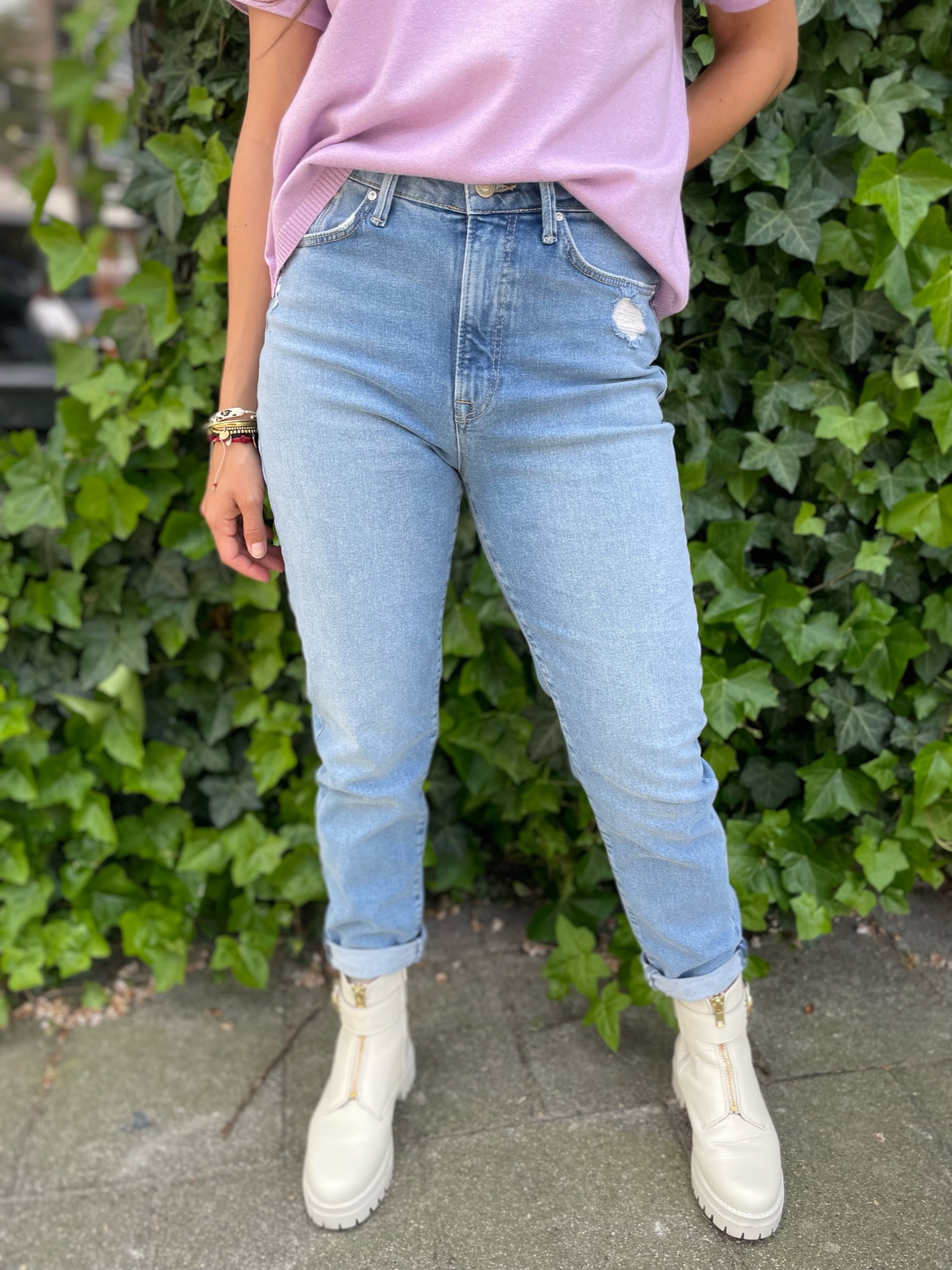 High Rise Mom Jeans Star Denim Blue 28 2900011277041