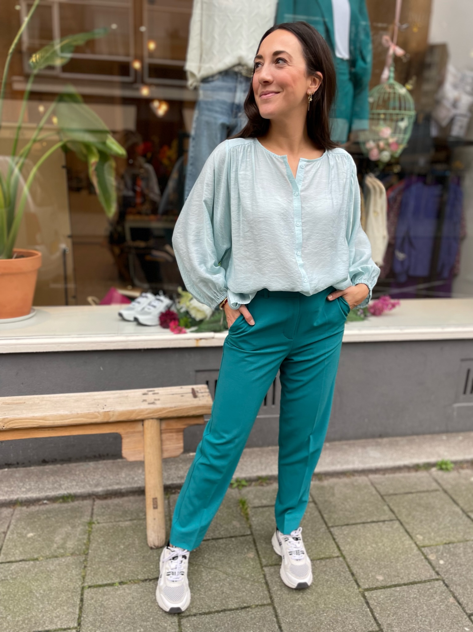 Leodora Blouse 3/4 | Blauw | M | 2900012598039