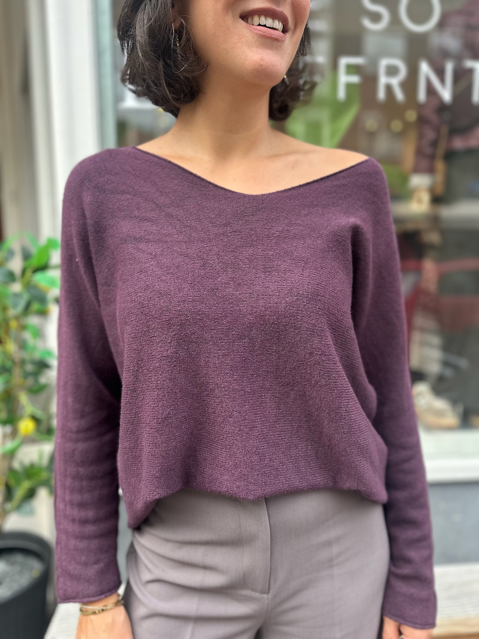 Longsleeve Emara | Aubergine | One Size | 2900018160018